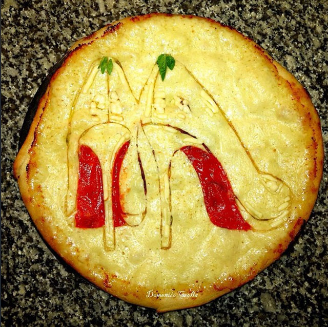 食物藝術家Domenico Crolla的名人肖像Pizza - A Day Magazine